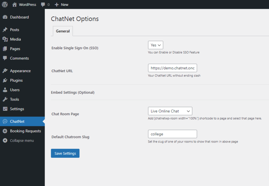 ChatNetWP - WordPress Plugin for ChatNet - OnCodes